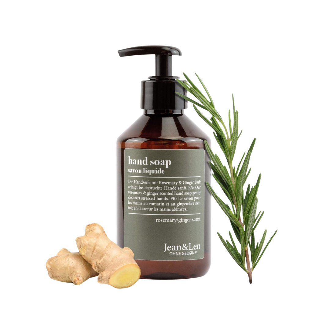 Jean & Len - Handseife, Rosemary & Ginger 250 ml | dieholzwarenfabrik.de